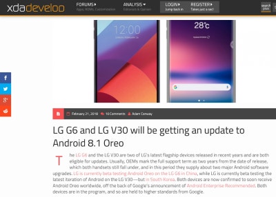 LG V30 · G6 오레오, 안드로이드 8.1 OS로 직행하나 : 네이버 포스트