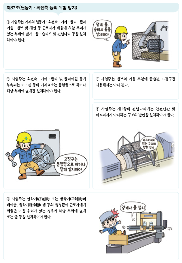 【안전기준】 기계·기구 및 그 밖의 설비에 의한 위험예방 ① 네이버 포스트