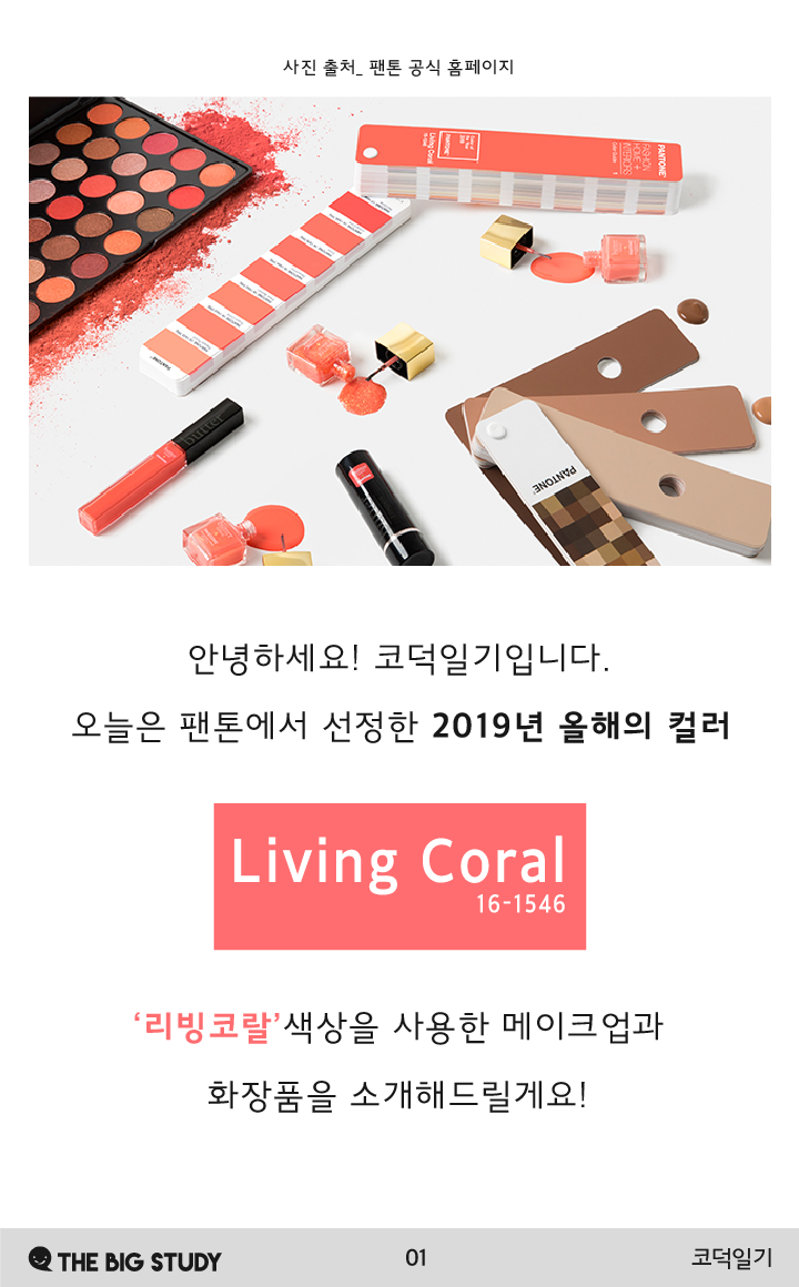 2019 올해의 컬러 리빙 코랄 메이크업 네이버 포스트