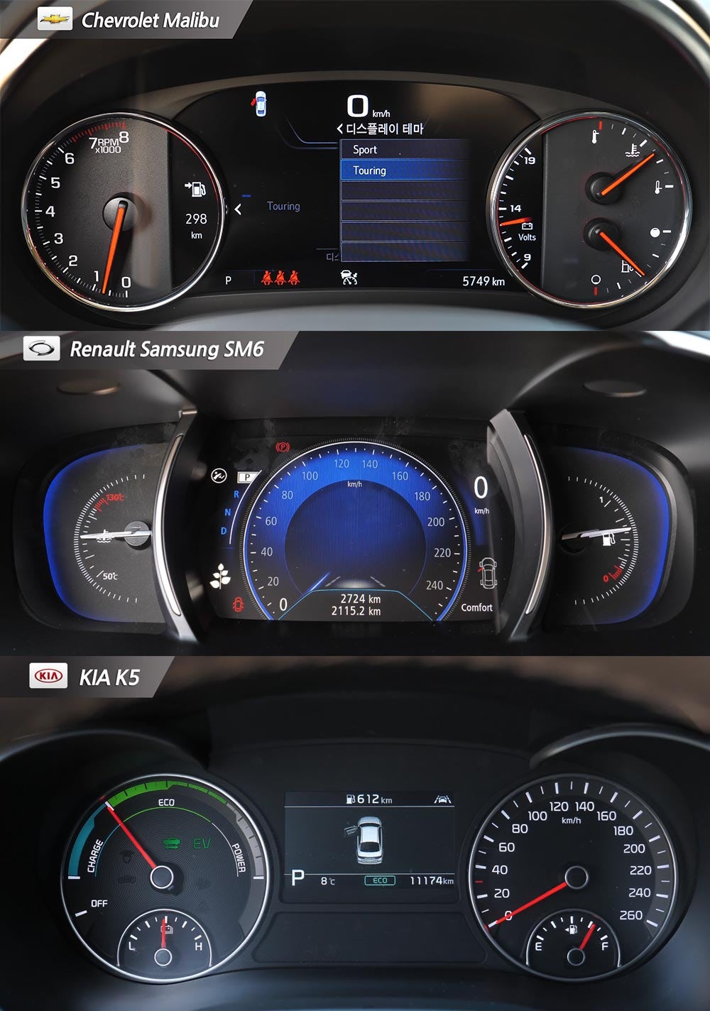 [구매가이드] SM6 vs K5 vs 말리부 편의 & 안전 장비, 실내 비교 : 네이버 포스트