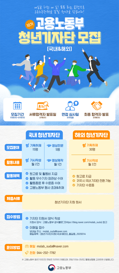 활동비 및 장관상 수여 고용노동부 청년기자단 12기 모집 네이버 포스트