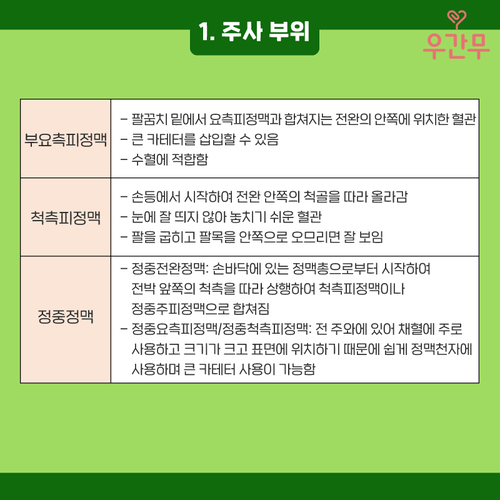 필수 취업정보 정맥 주사iv 총 정리 부위목적주의 사항방법 네이버 포스트
