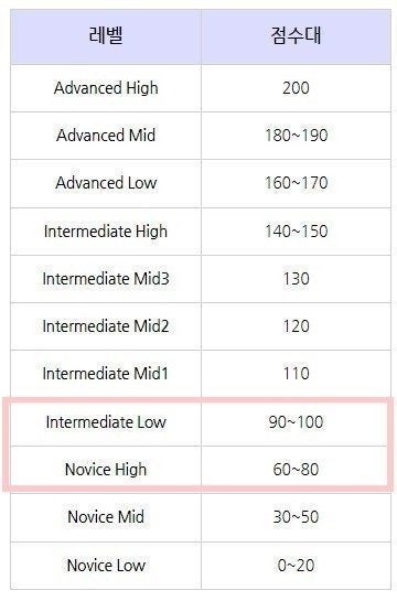 토익스피킹 레벨4, 개편 후 NH~IL 등급 이라고? : 네이버 포스트