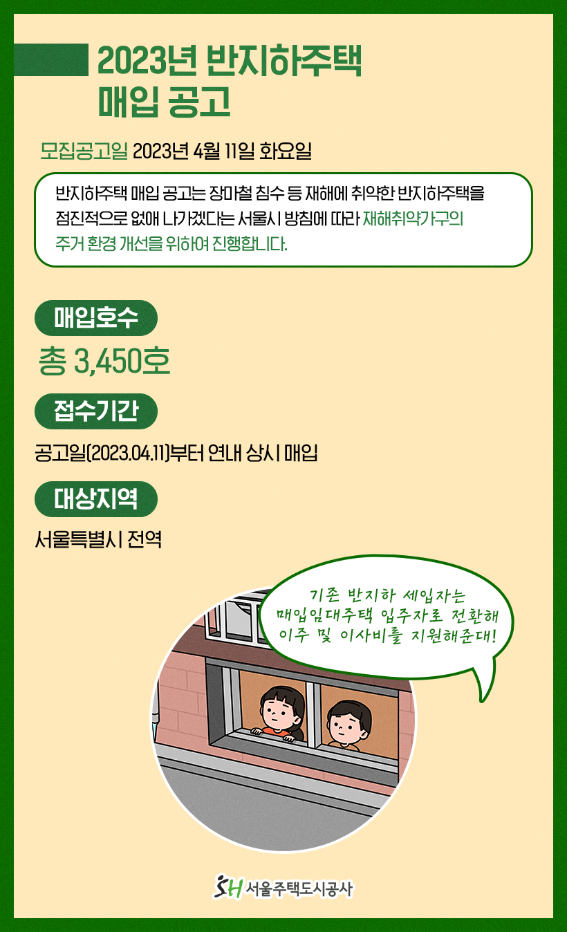 반지하주택 점진적 소멸을 위해 2023년 기존 반지하주택 매입 네이버 포스트