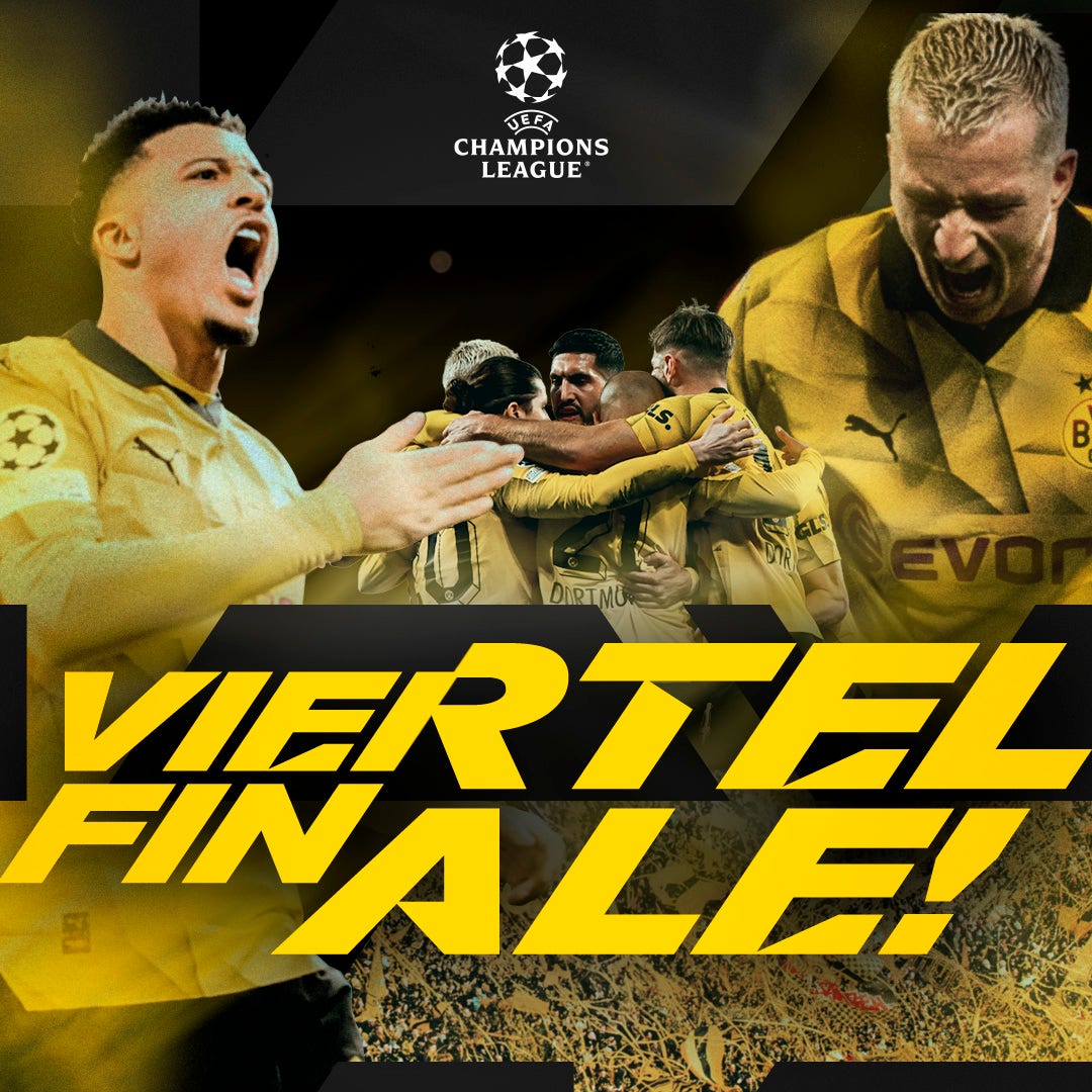 [매치 리포트] ‘3년 만에 UCL 8강 진출’ 도르트문트, PSV 상대로 2-0 승리 : 네이버 포스트