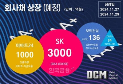 [DCM] "SK '3000억' · 이마트24 '1000억'...연말 자금조달 러시 : 네이버 포스트
